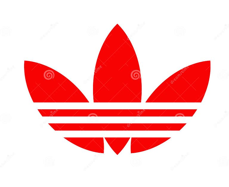 Adidas Symbol Logo Red Clothes Design Icon Abstract Football Vector ...