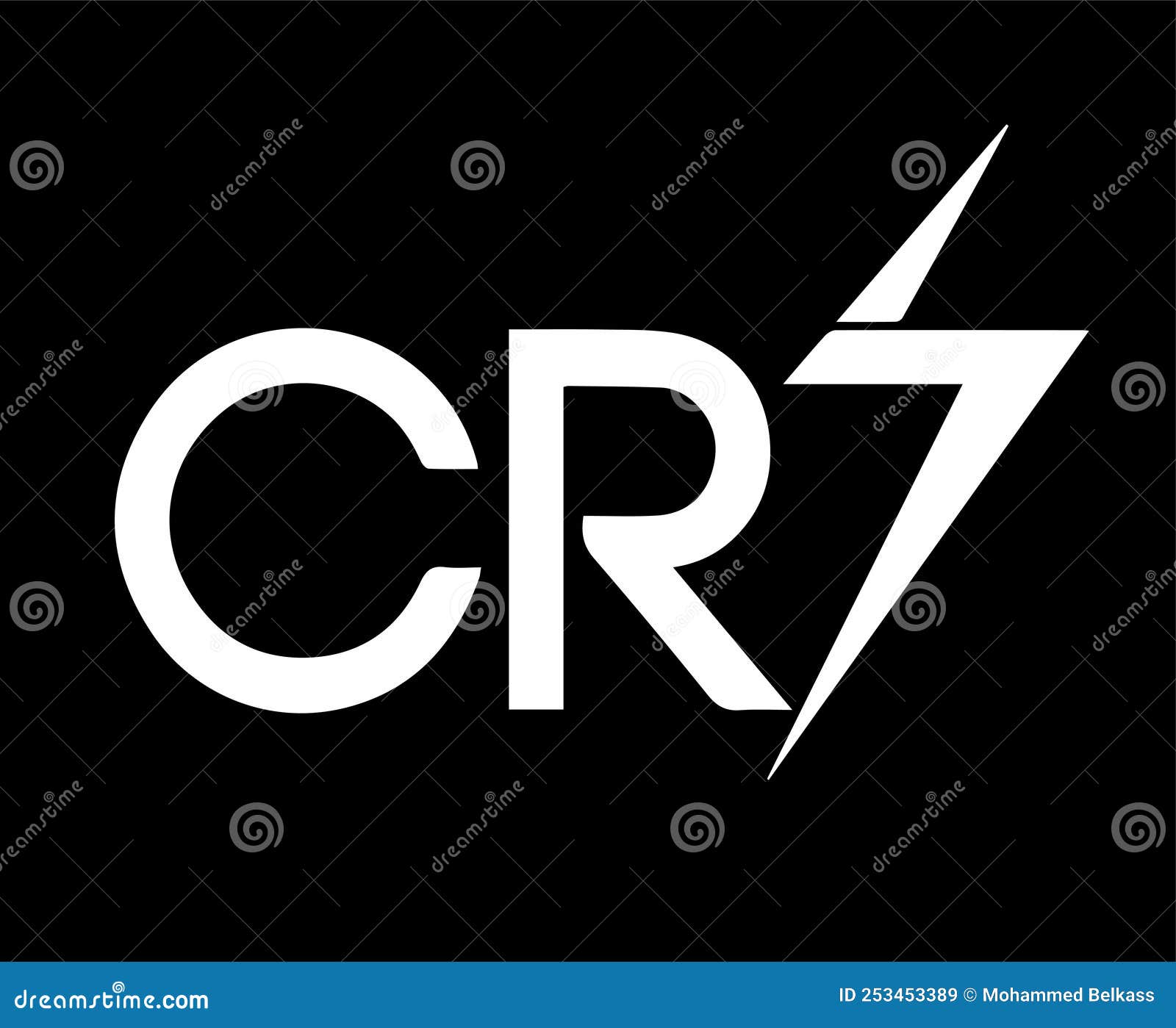 CR7 Symbol Logo White Clothes Design Icon Abstract Football Vector ...