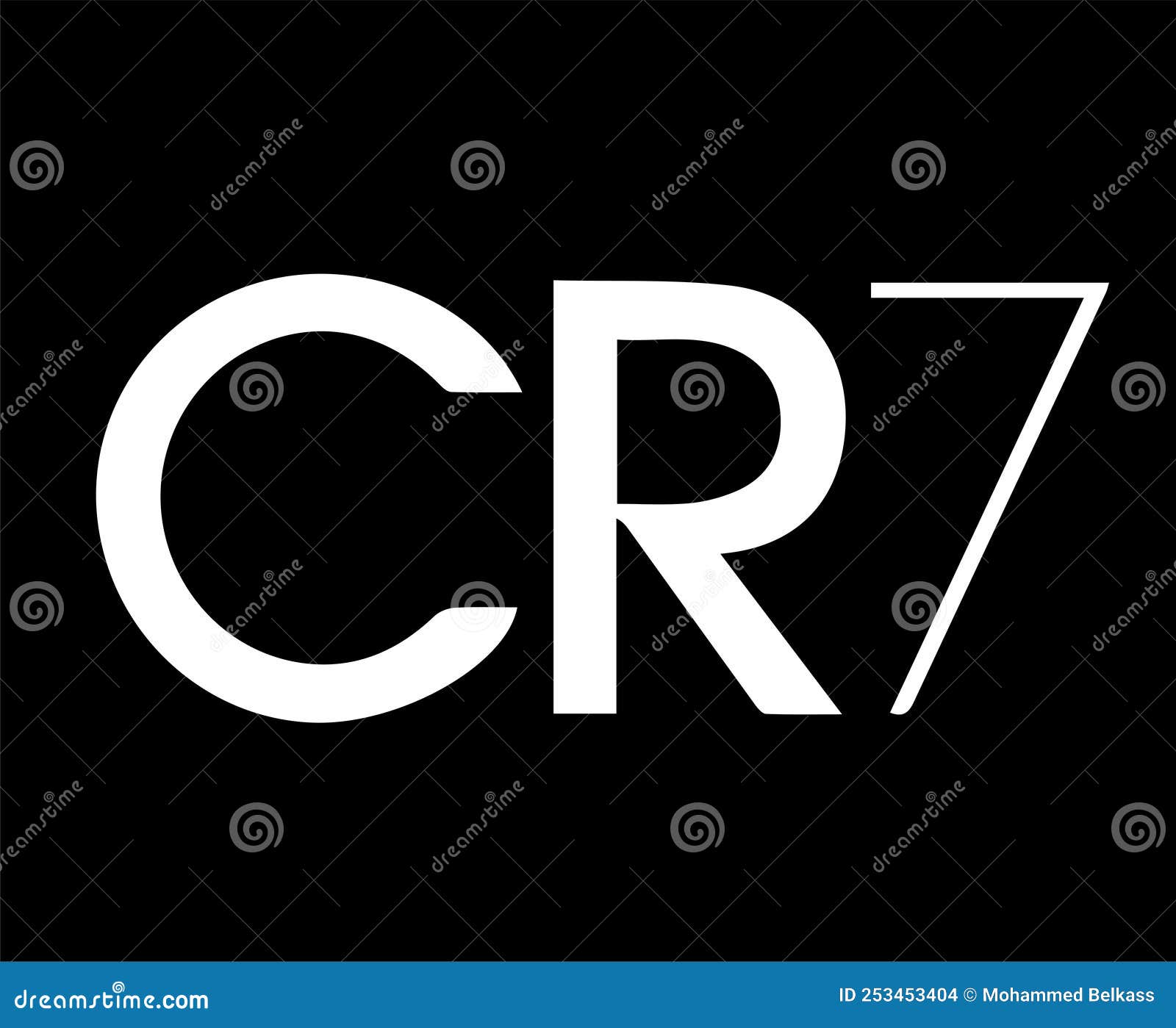 CR7 Symbol Logo White Clothes Design Icon Abstract Football Vector ...