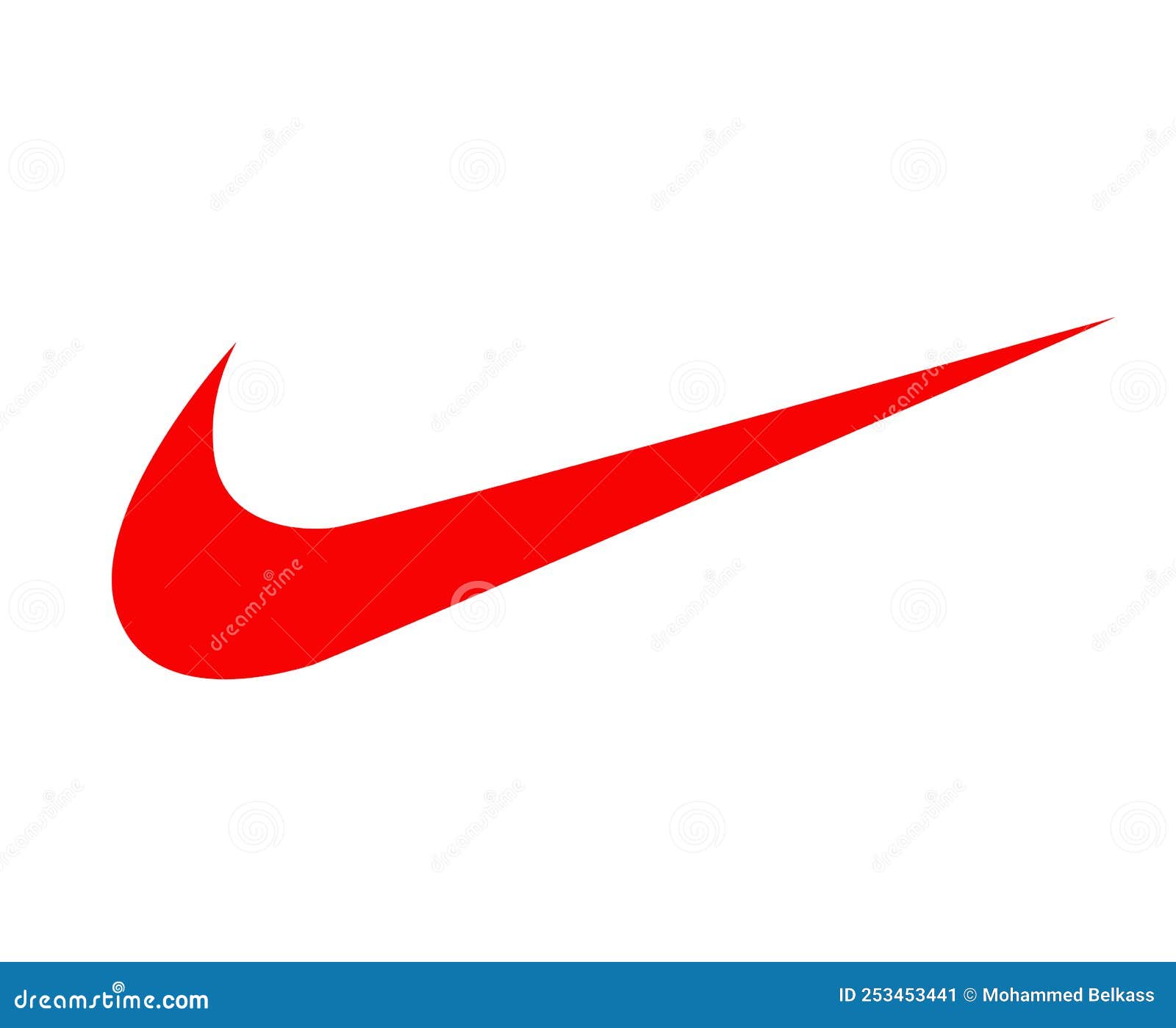 Nike Logo Red Clothes Design Icon Abstract Football Vector Editorial ...