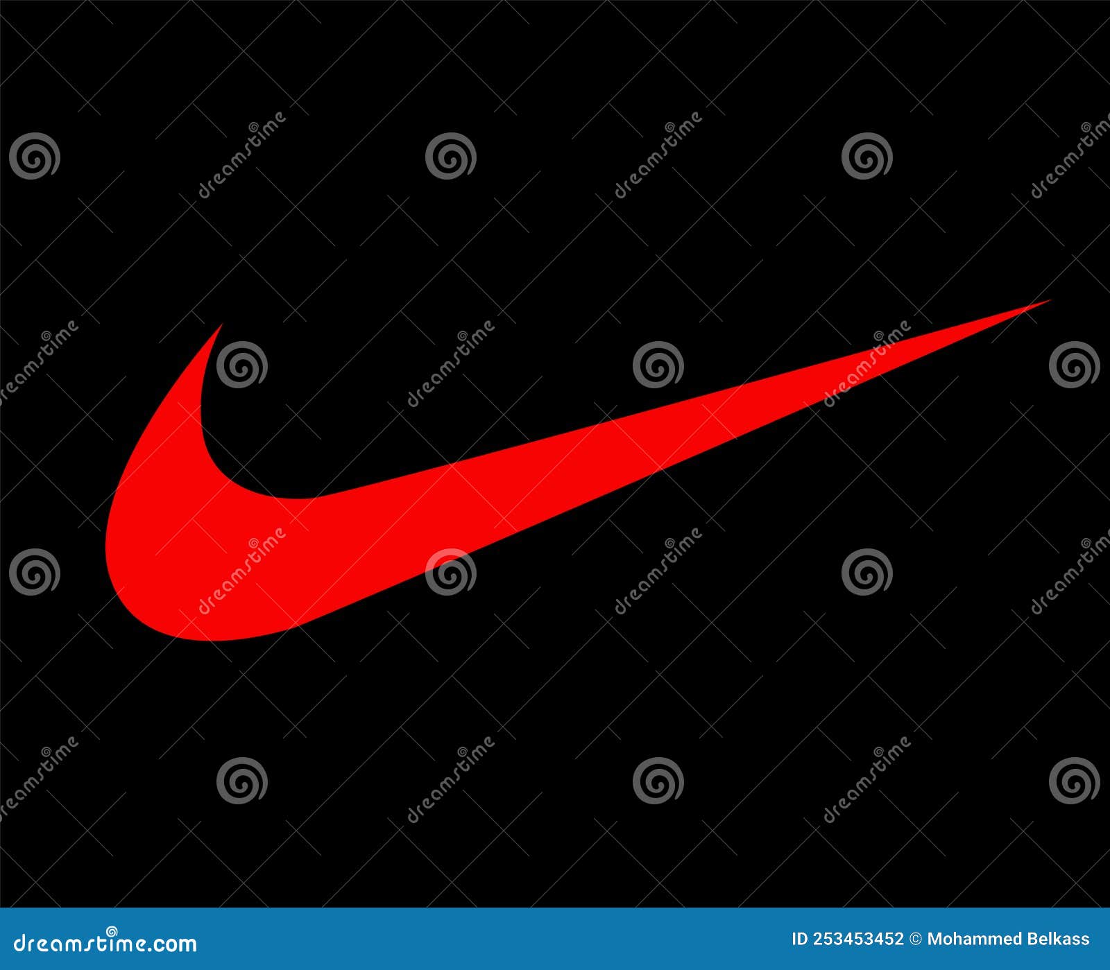 Nike Logo Red Clothes Design Icon Abstract Football Vector Editorial ...