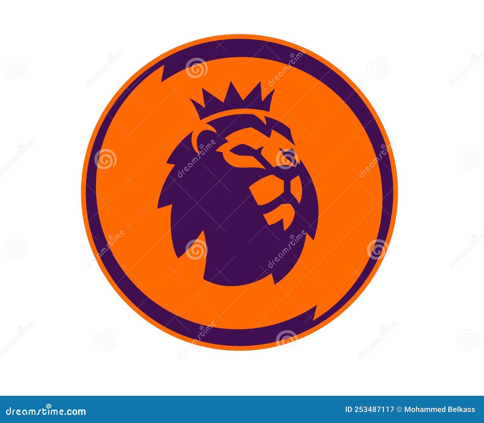Premier League Symbol Logo Purple and Orange Design England Football ...