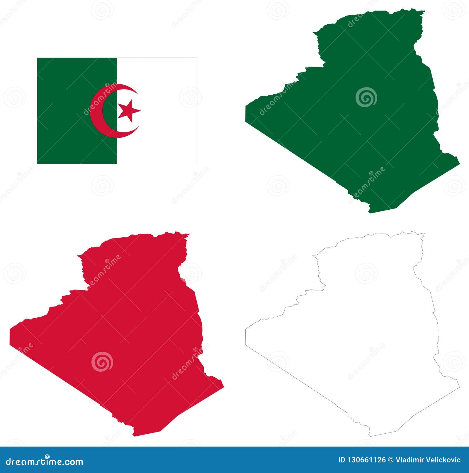 Algeria Map and Flag - Country in the Maghreb Stock Vector ...