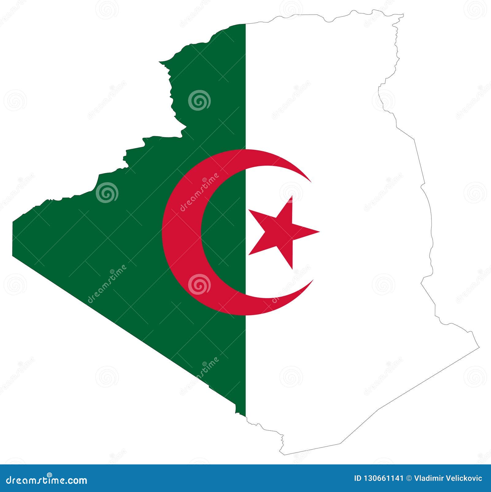 Algeria Map and Flag - Country in the Maghreb Stock Vector ...