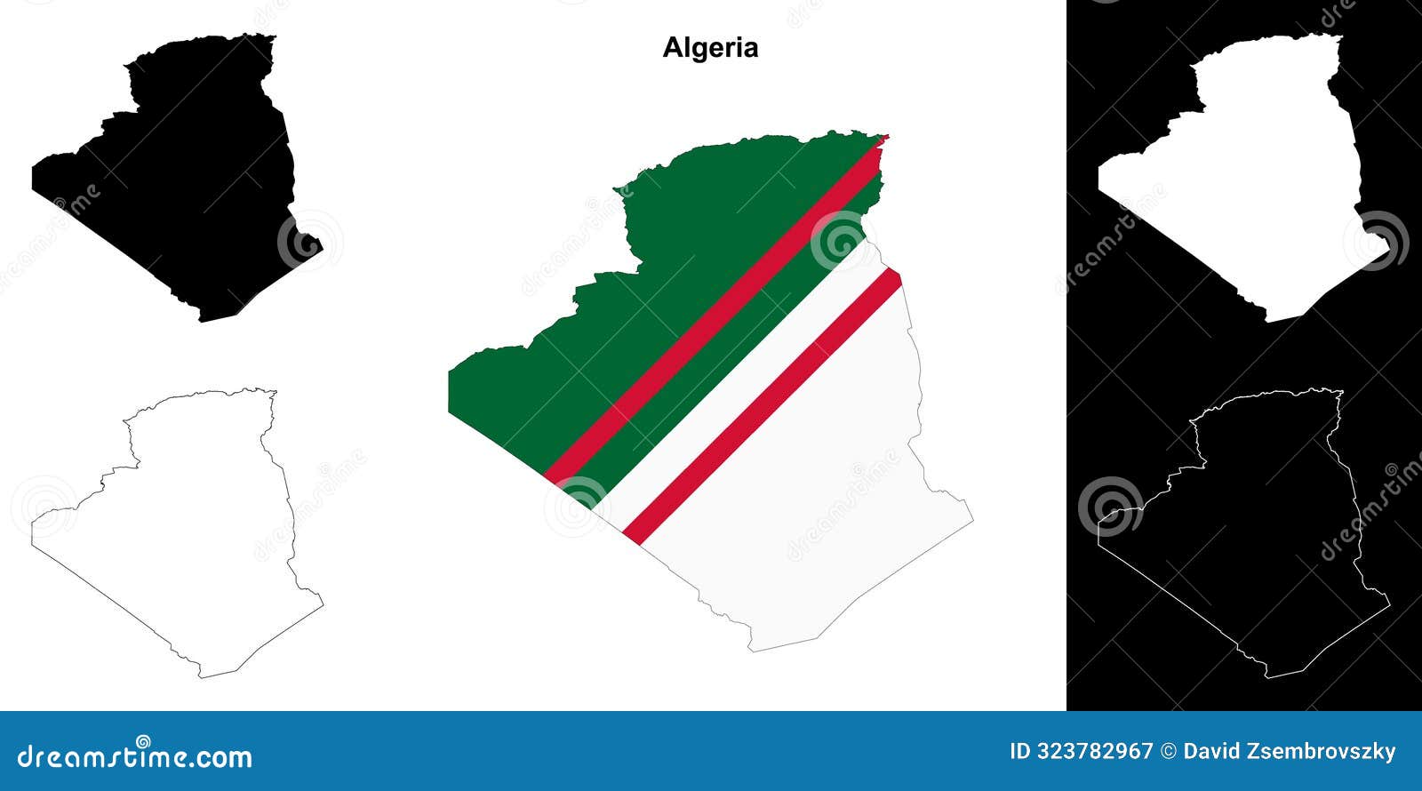 Algeria Outline Map With Shadow Royalty-Free Stock Image ...