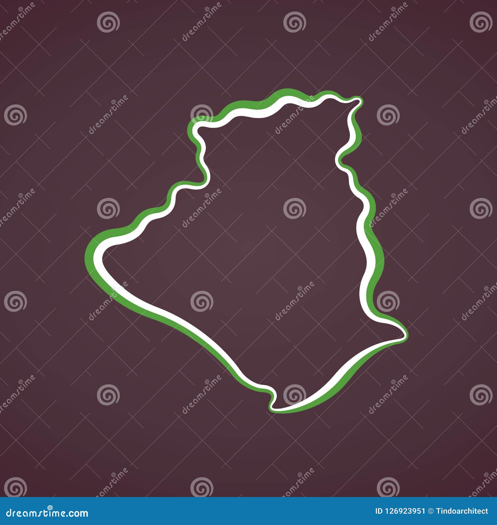 Algeria Outline Map Set Cartoon Vector | CartoonDealer.com #102210629