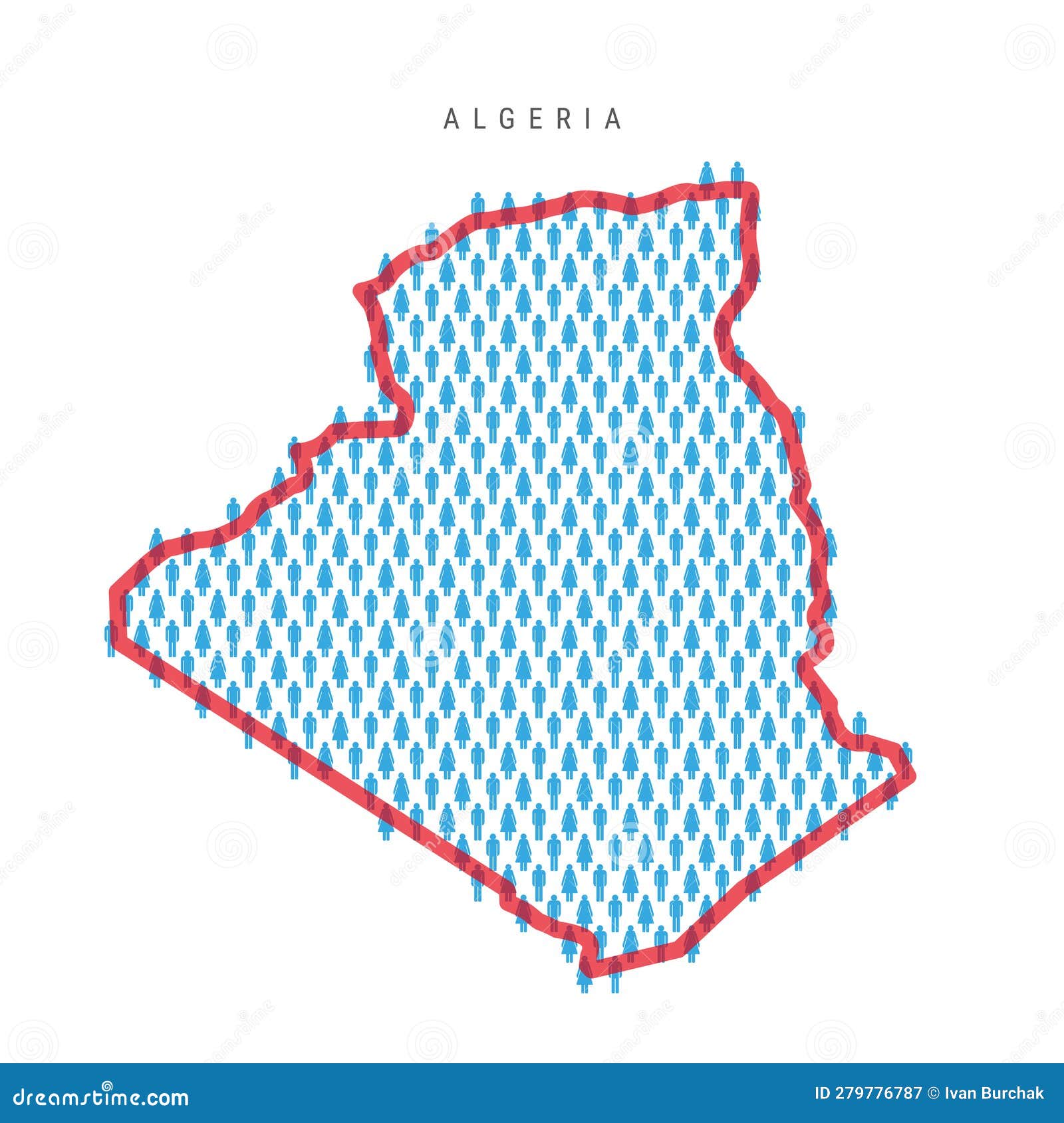 Algeria Population Heat Map As Color Density Illustration Stock ... Algeria Population Heat Map As Color Density Illustration Stock ...