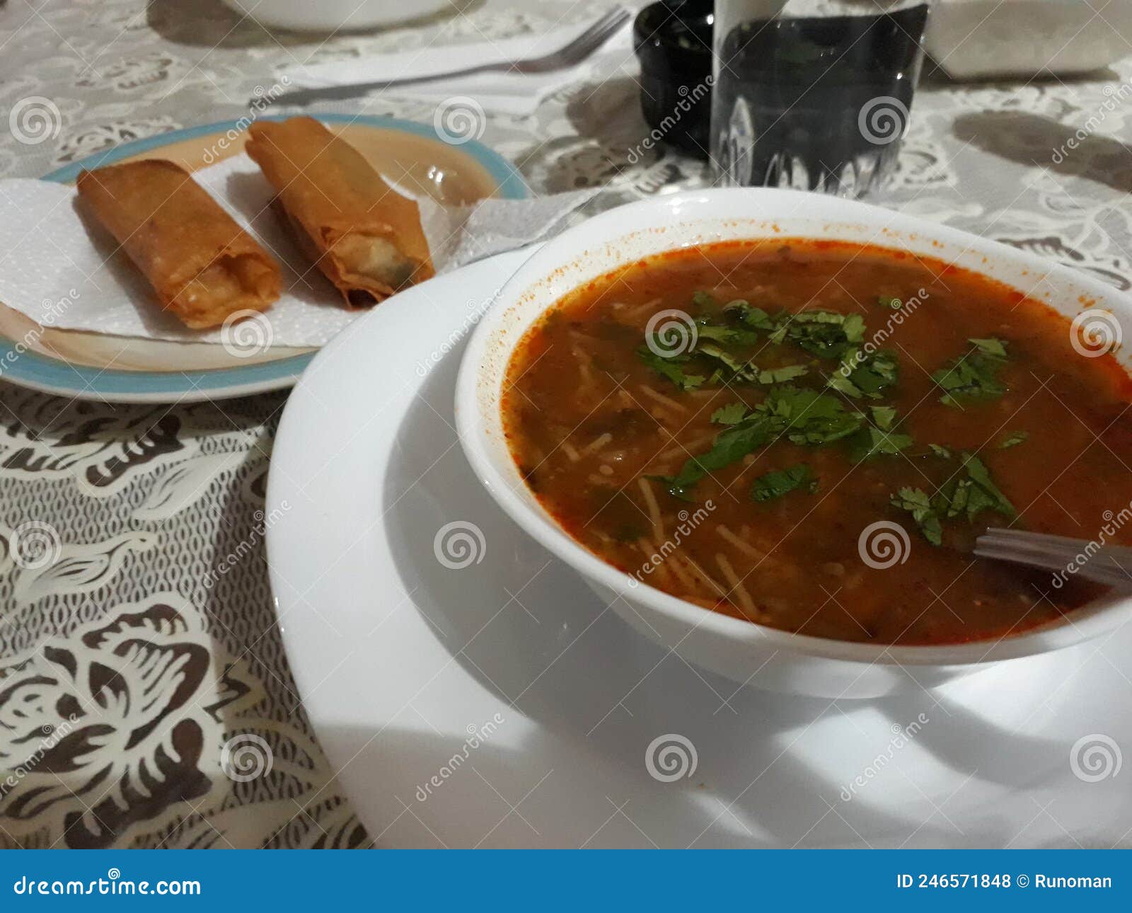 Algerian chorba and bourek stock photo. Image of kabyle - 246571848