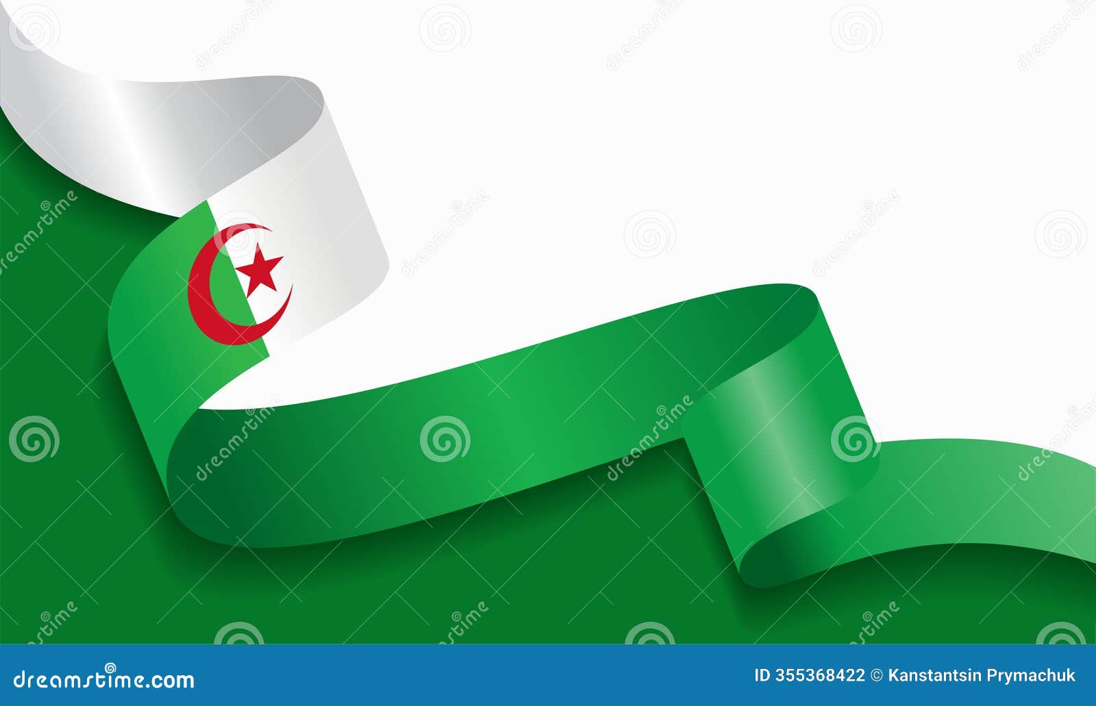 Algerian Flag Wavy Abstract Background. Vector Illustration. Stock ...