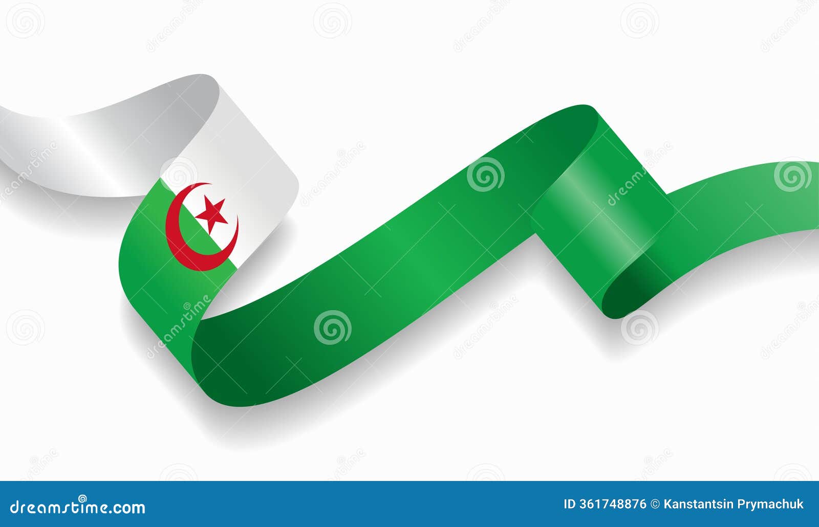 Algerian Flag Wavy Abstract Background. Vector Illustration. Stock ...