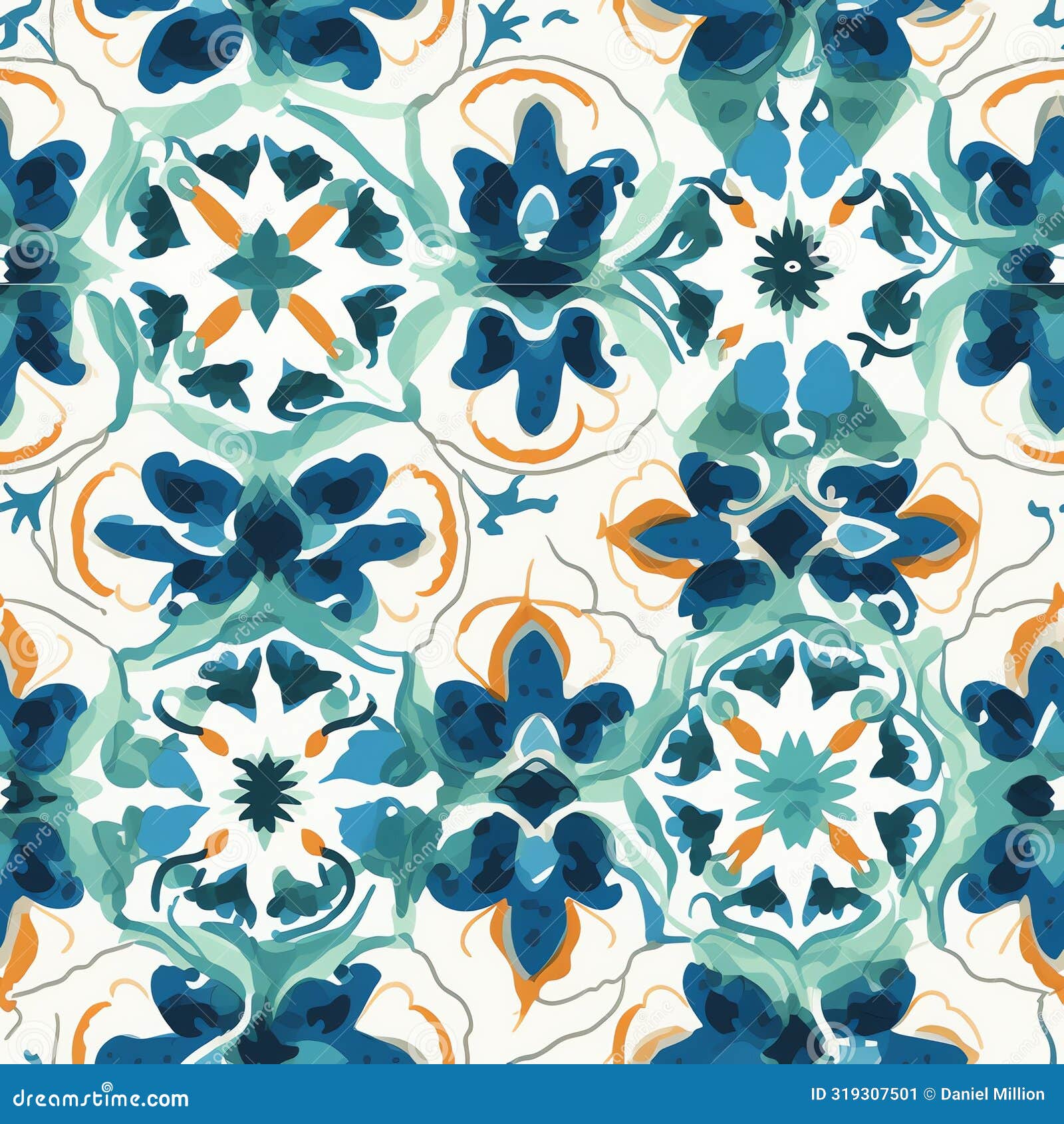 Algerian Tile Pattern For Decoration Stock Image | CartoonDealer.com ...