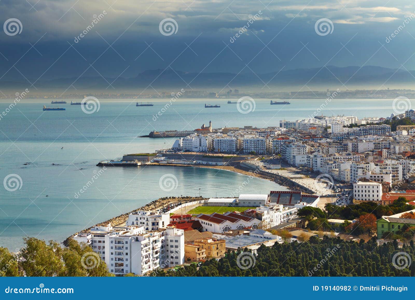 Algiers stock photo. Image of view, alger, scenery, ship - 19140982