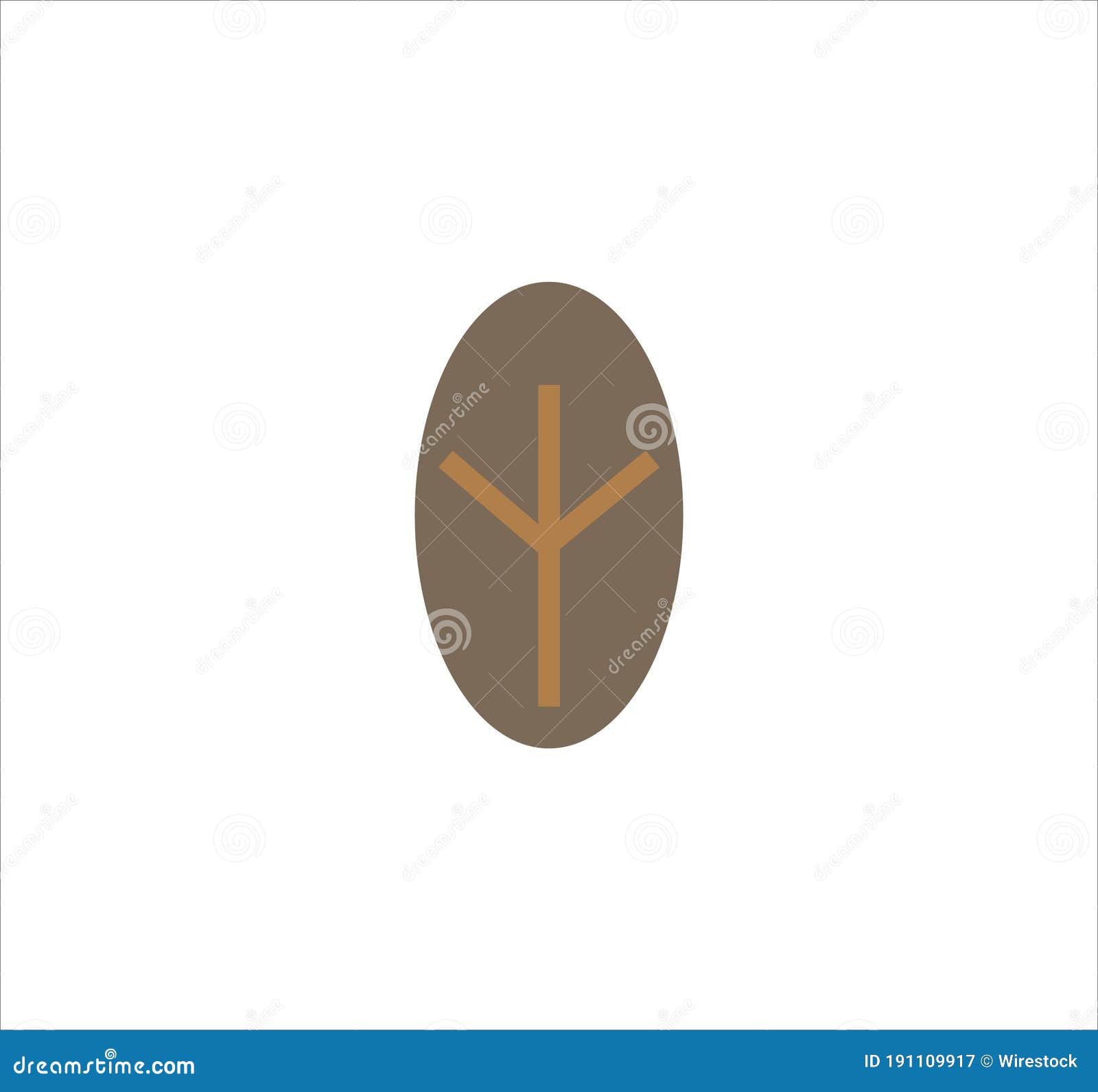 The Algiz Viking Rune Symbol for Web and Mobile Design Isolated on a ...