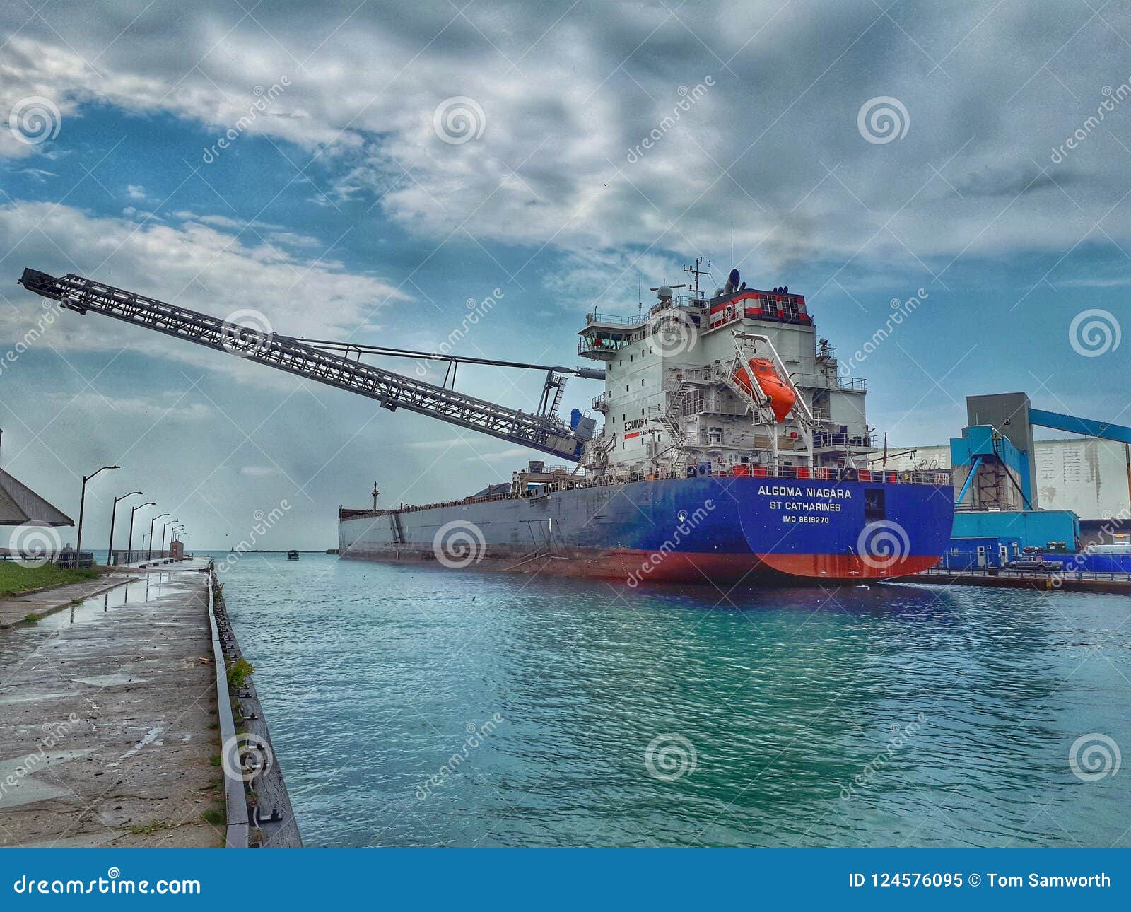Algoma Niagara Great Lakes Freighter at Goderich Harbour Editorial ...