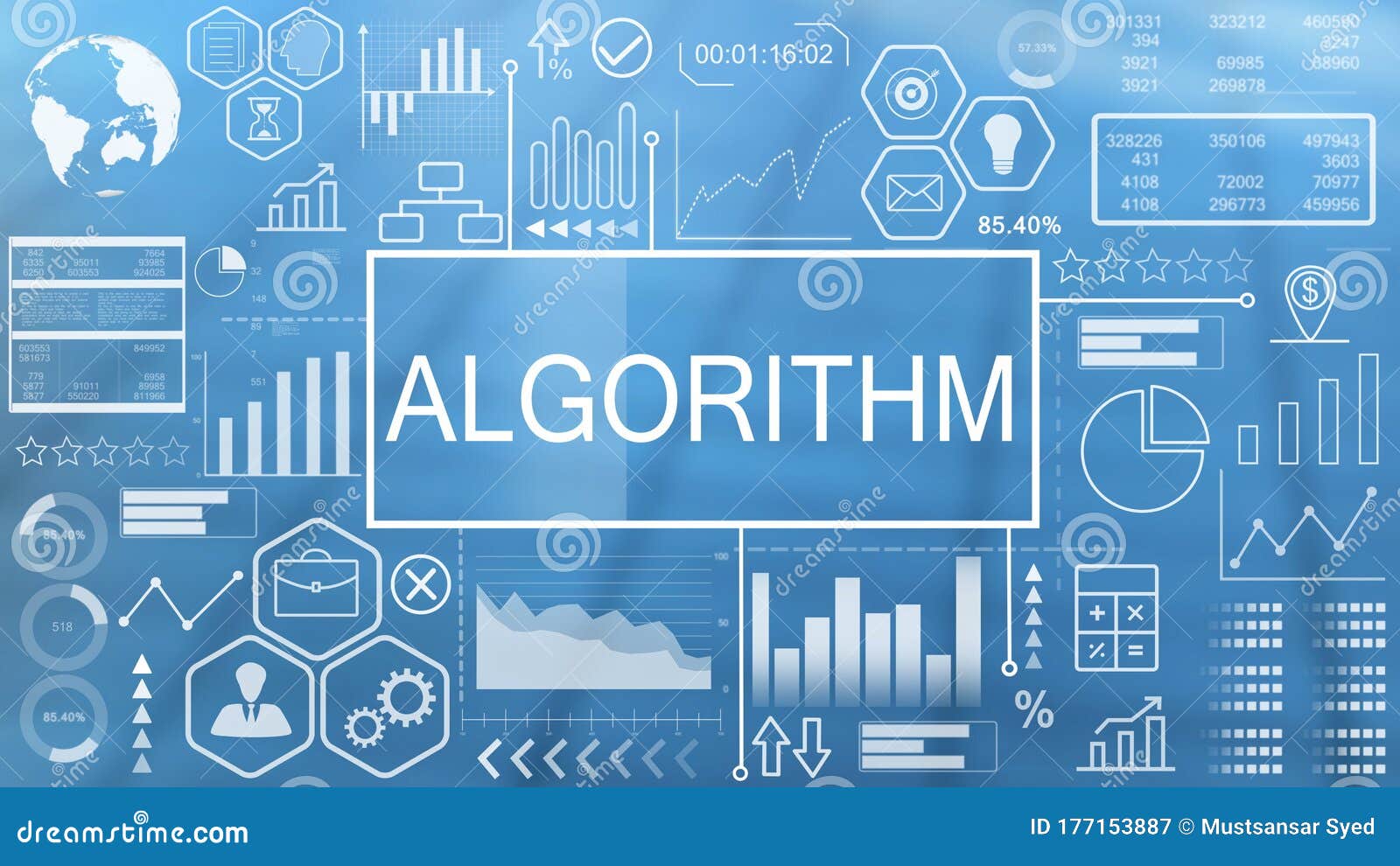 Algorithm, Animated Typography Stock Illustration - Illustration of ...