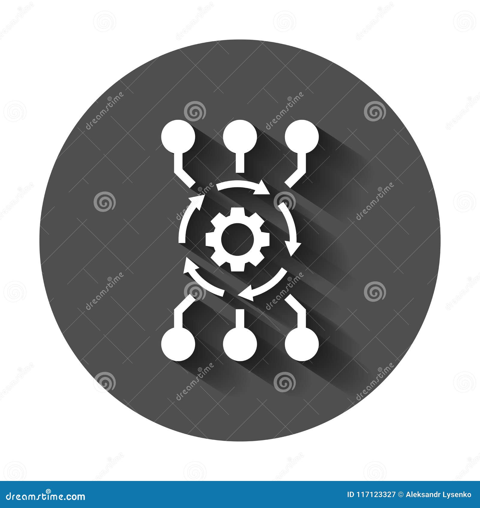 Algorithm Api Software Vector Icon in Flat Style. Business Gear Stock ...