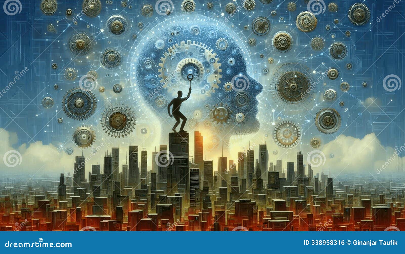 The Algorithm Architect stock illustration. Illustration of city ...