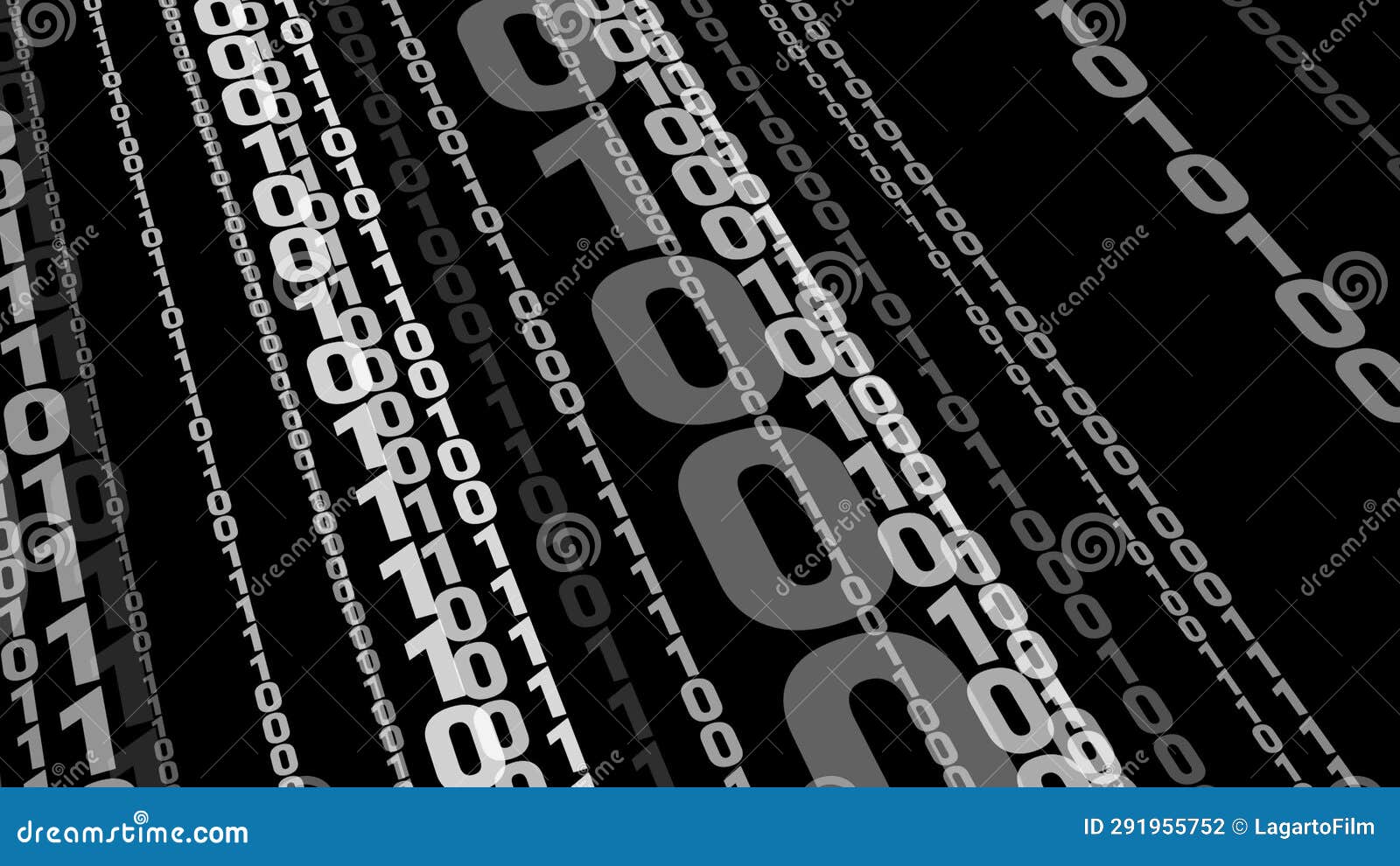 Algorithm and Automation Unraveling the Power of Binary Code on a Black Background Stock Footage ...