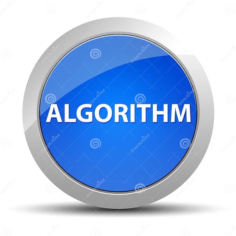 Algorithm Blue Round Button Stock Illustration - Illustration of ...