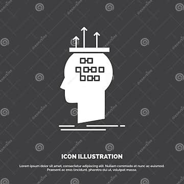 Algorithm, Brain, Conclusion, Process, Thinking Icon. Glyph Vector Symbol for UI and UX, Website ...