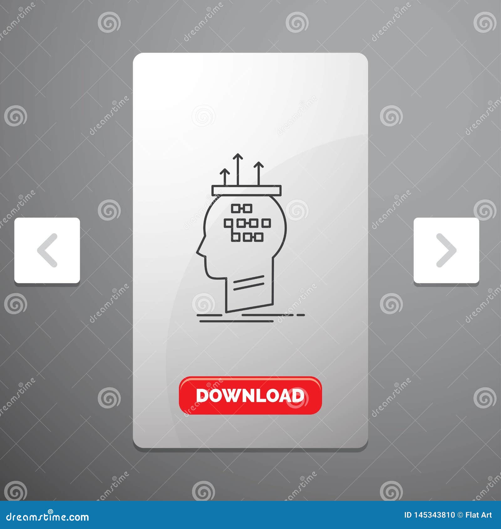 Algorithm, Brain, Conclusion, Process, Thinking Line Icon in Carousal Pagination Slider Design ...