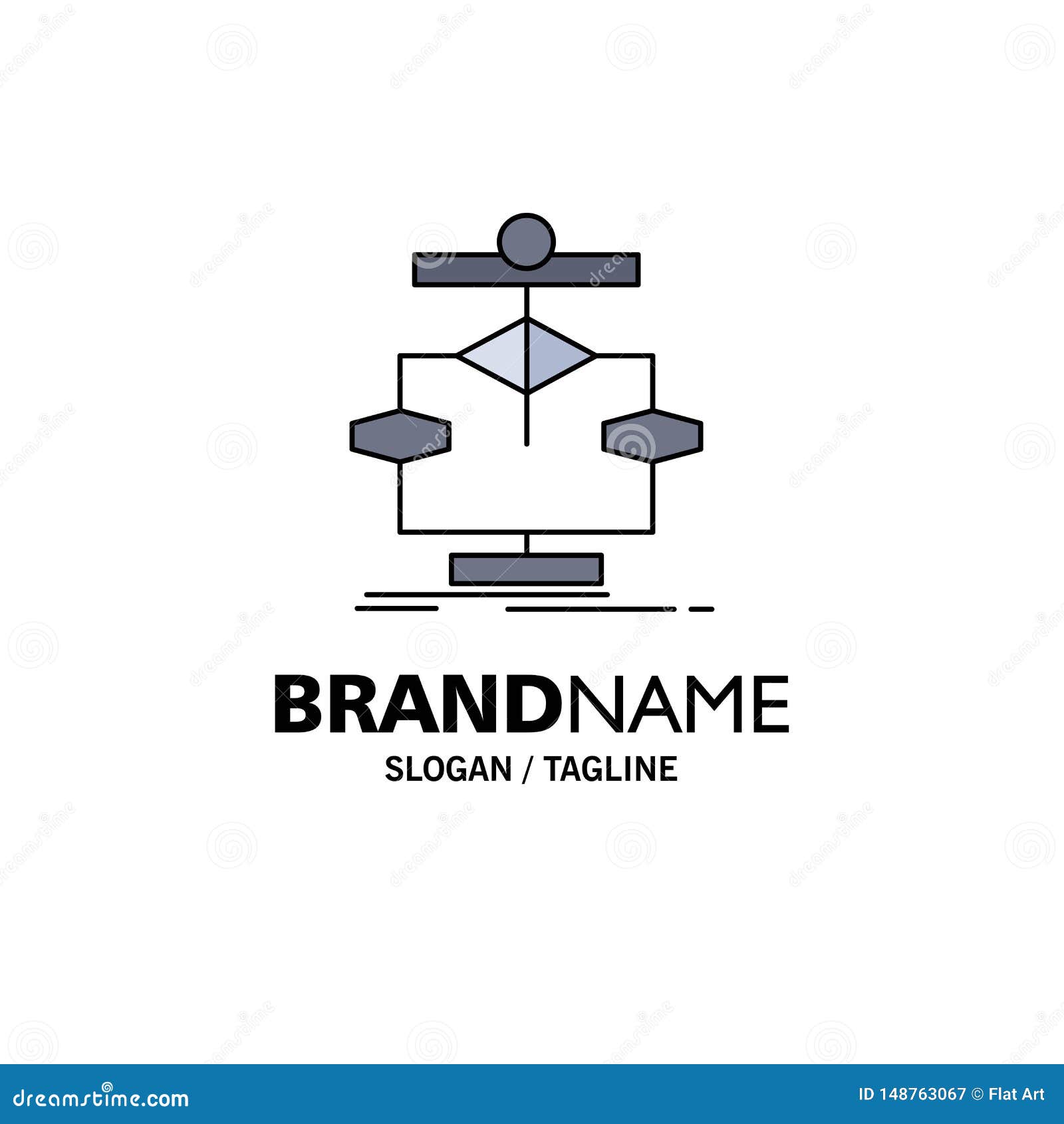 Algorithm, Chart, Data, Diagram, Flow Flat Color Icon Vector Stock ...