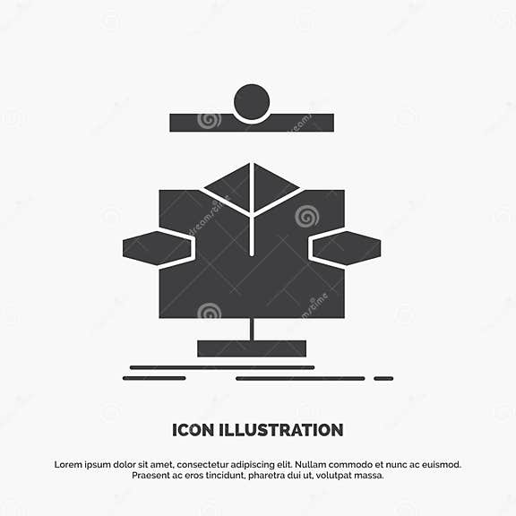 Algorithm Chart Data Diagram Flow Icon Glyph Vector Gray Symbol For Ui And Ux Website Or