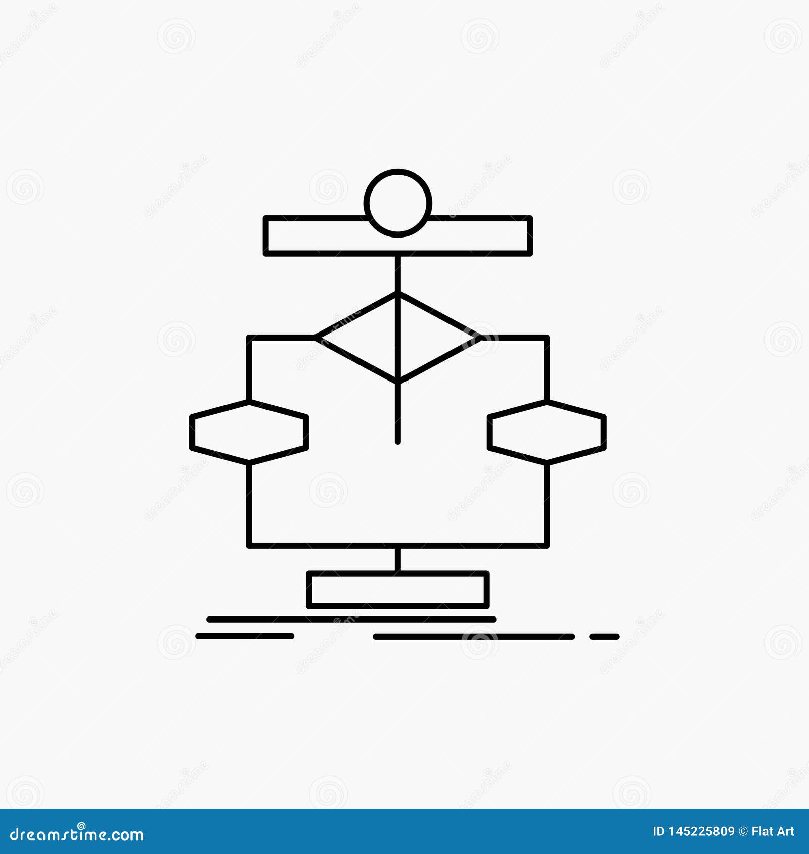 Algorithm, Chart, Data, Diagram, Flow Line Icon. Vector Isolated Illustration Stock Vector ...