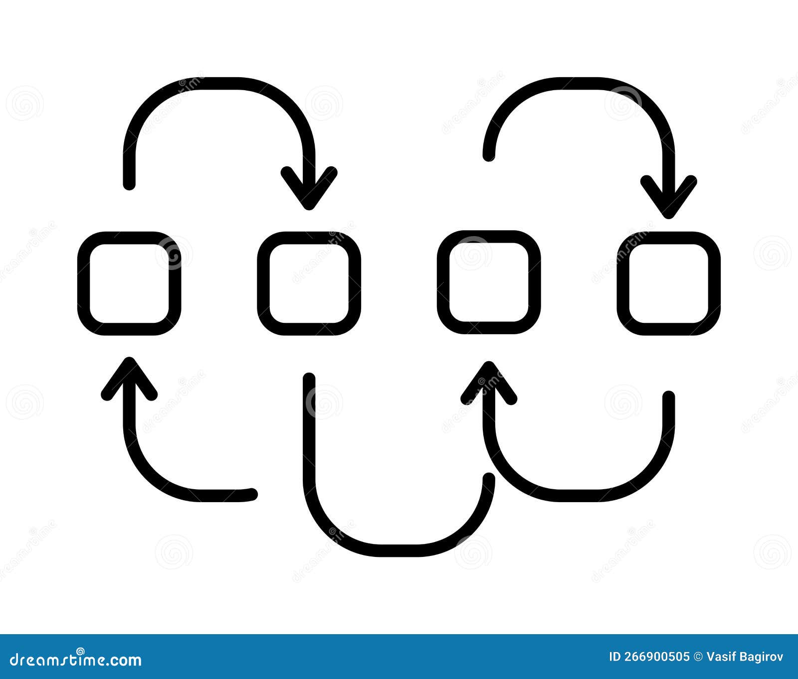 Algorithm, Connection, Hierarchy Vector Icon on Transparent Background. Outline Algorithm ...