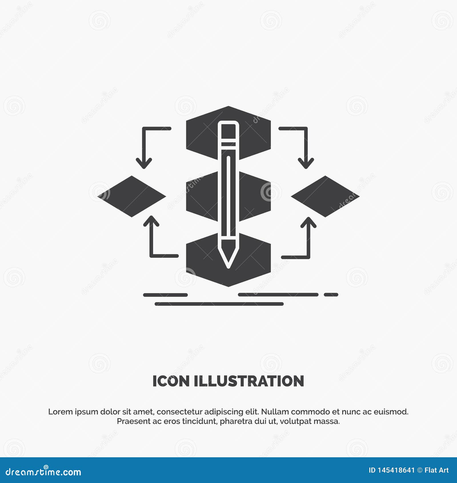 Algorithm Design Method Model Process Icon Glyph Vector Gray Symbol For Ui And Ux Website