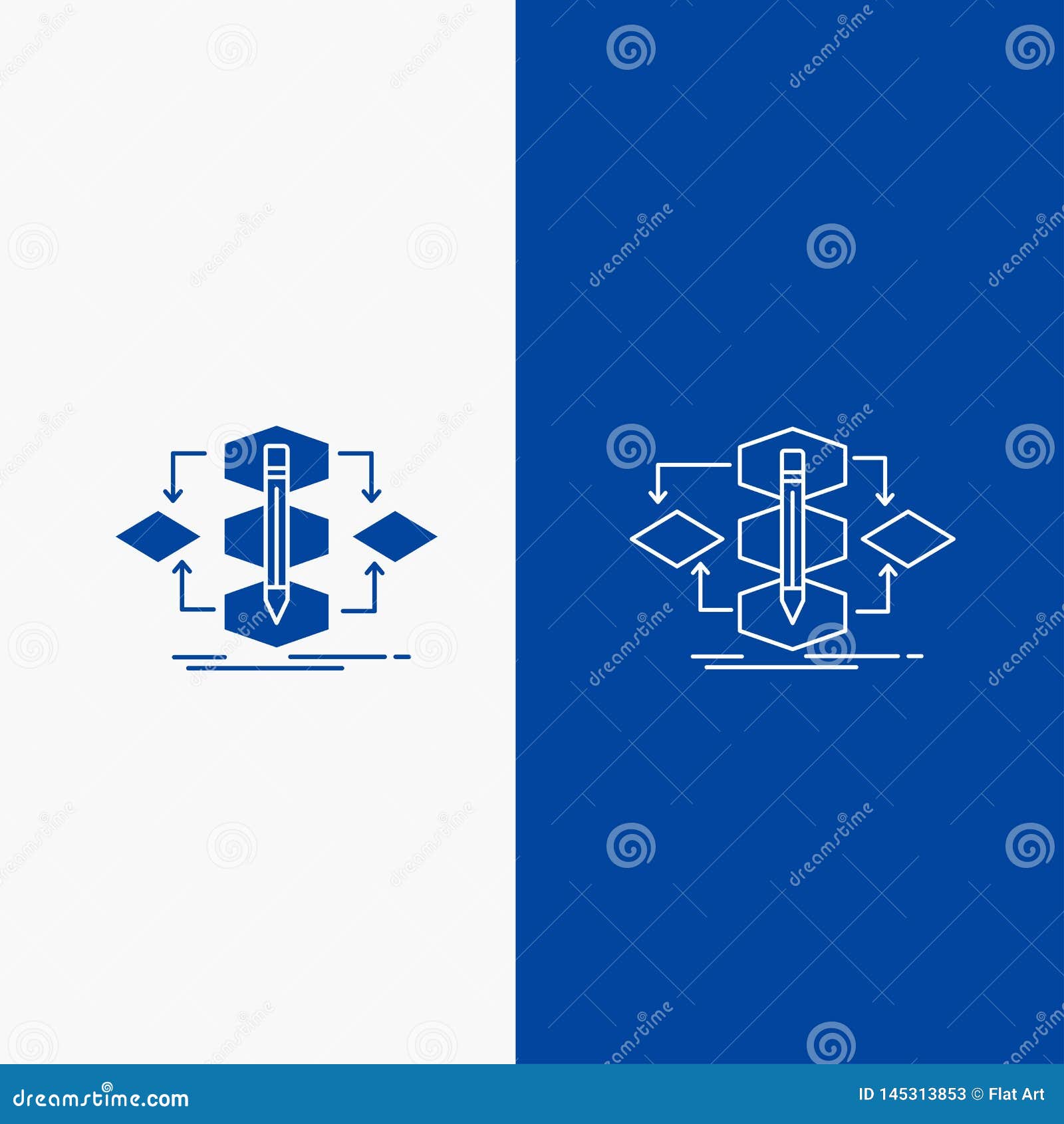 Algorithm Design Method Model Process Line And Glyph Web Button In