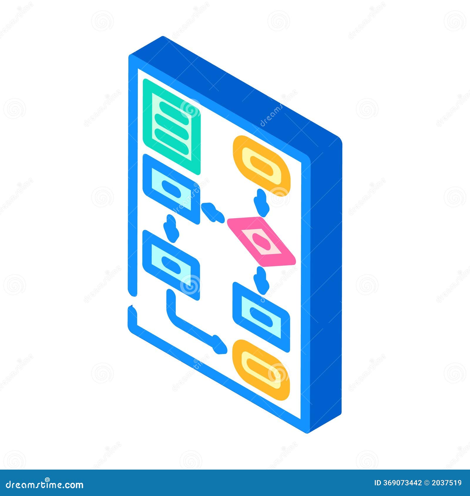 Algorithm Flowchart With Question And Attention Symbols Representing