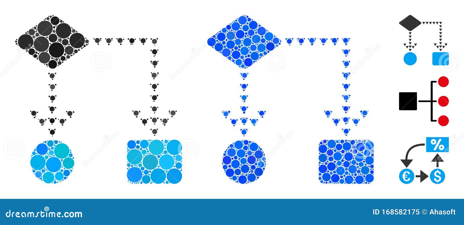 Algorithm, Flowchart With Goal. 3D Rendering Stock Photography | CartoonDealer.com #95271956