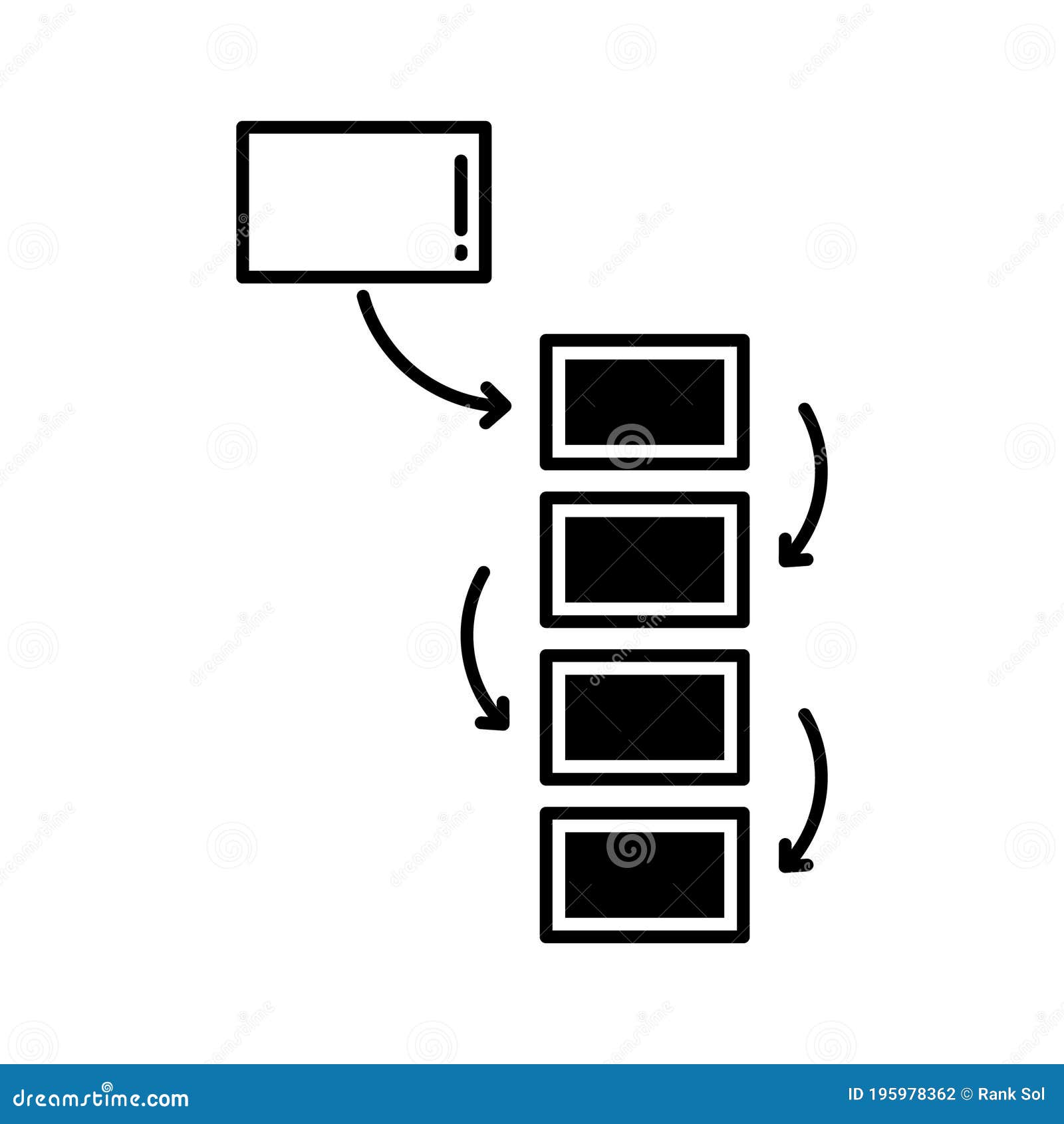 Algorithm Half Glyph Vector Icon Which Can Easily Modify or Edit Stock ...