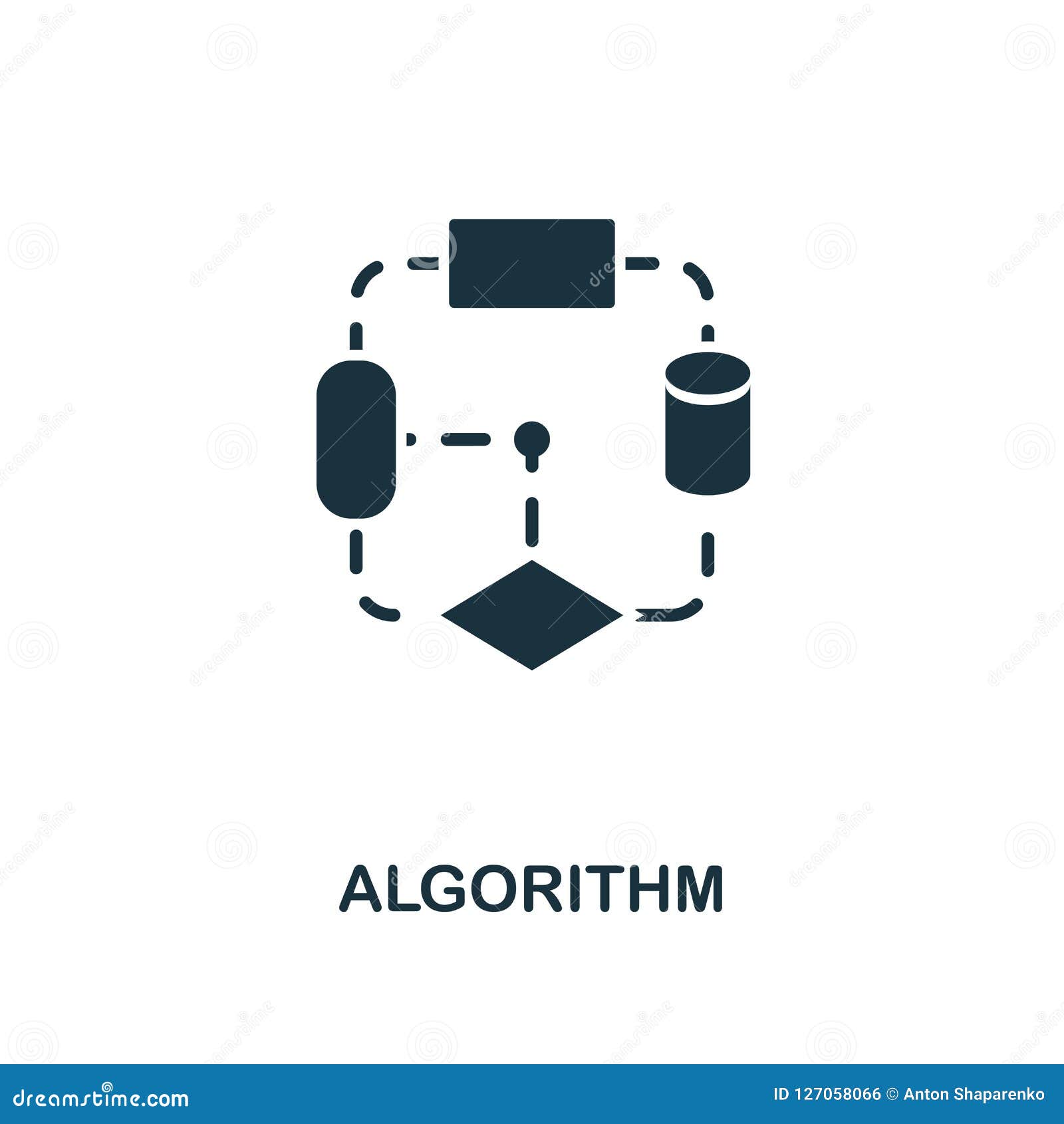 Algorithm Icon Monochrome Style Design From Machine Learning Icon