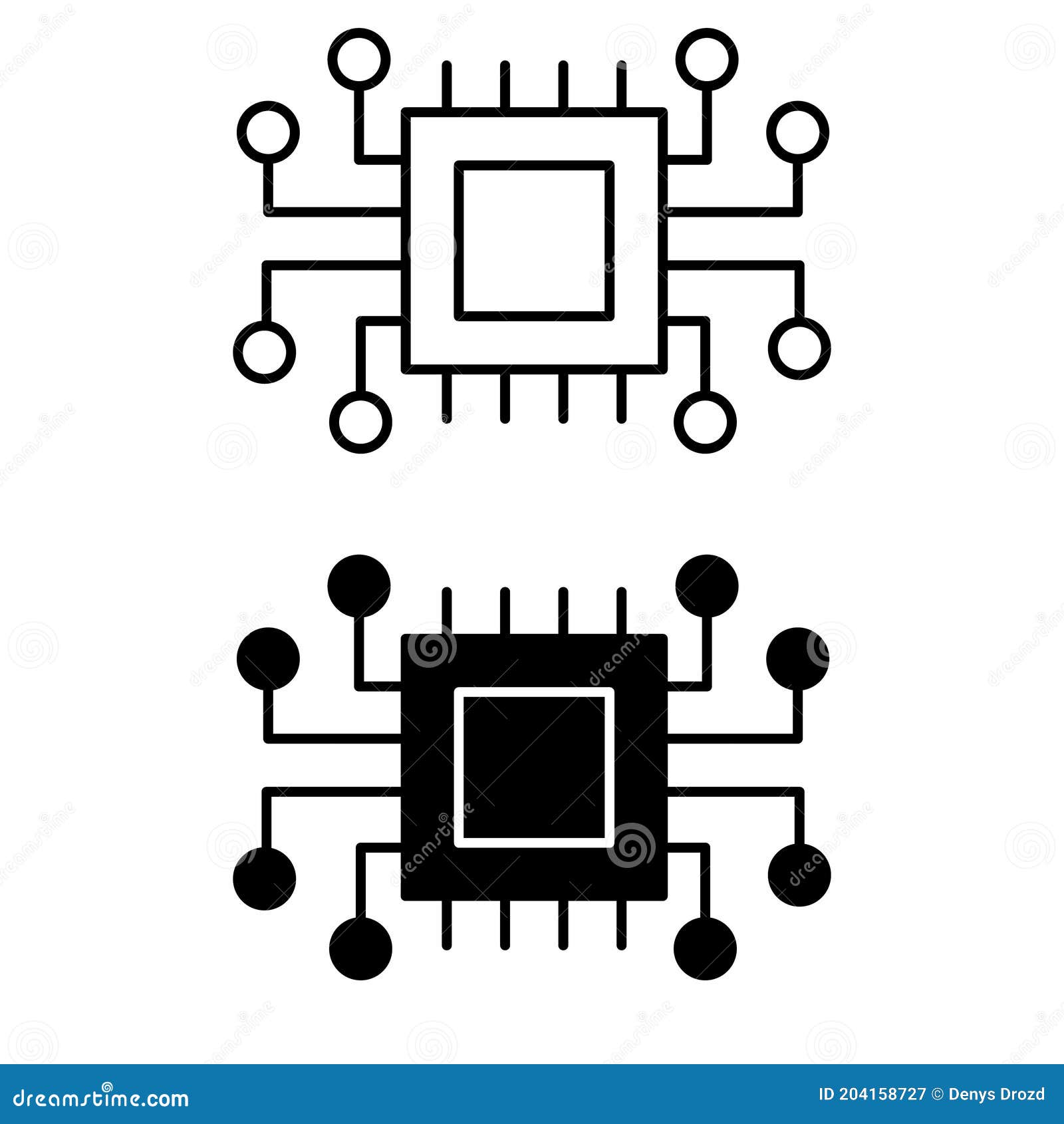 Algorithm Icon Vector Set Api Illustration Sign Collection Programming Symbol Stock Vector