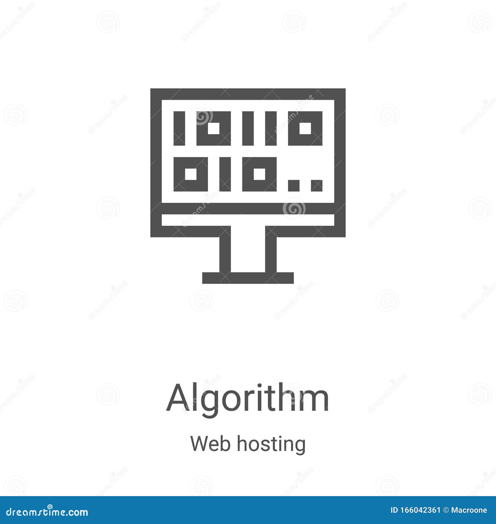 Algorithm Icon Vector From Web Hosting Collection Thin Line Algorithm