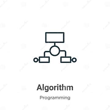 Algorithm Outline Vector Icon. Thin Line Black Algorithm Icon, Flat ...