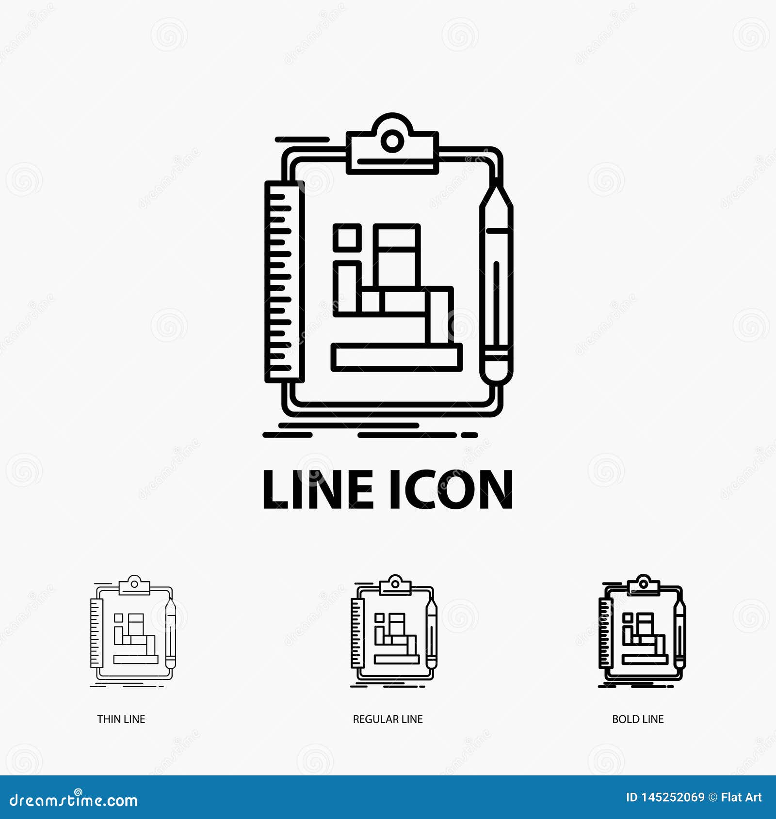 Algorithm Process Scheme Work Workflow Icon In Thin Regular And Bold Line Style Vector