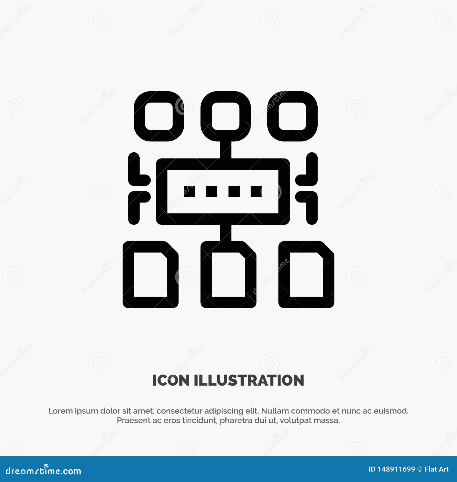 Algorithm Program User Document Vector Line Icon Stock Vector 5271
