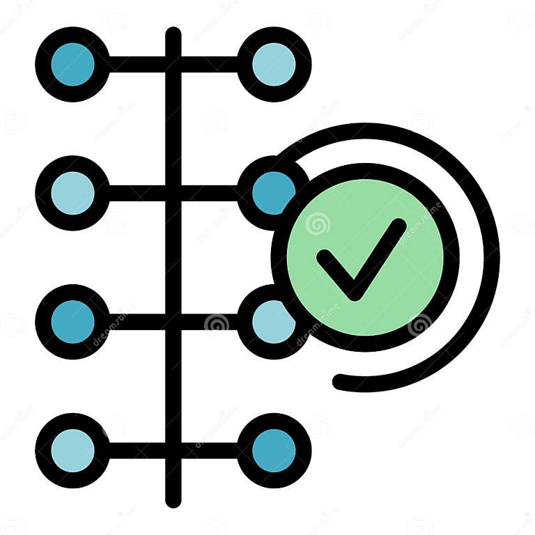 Algorithm Showing Stages of Machine Learning Process with Check Mark Icon Stock Illustration ...