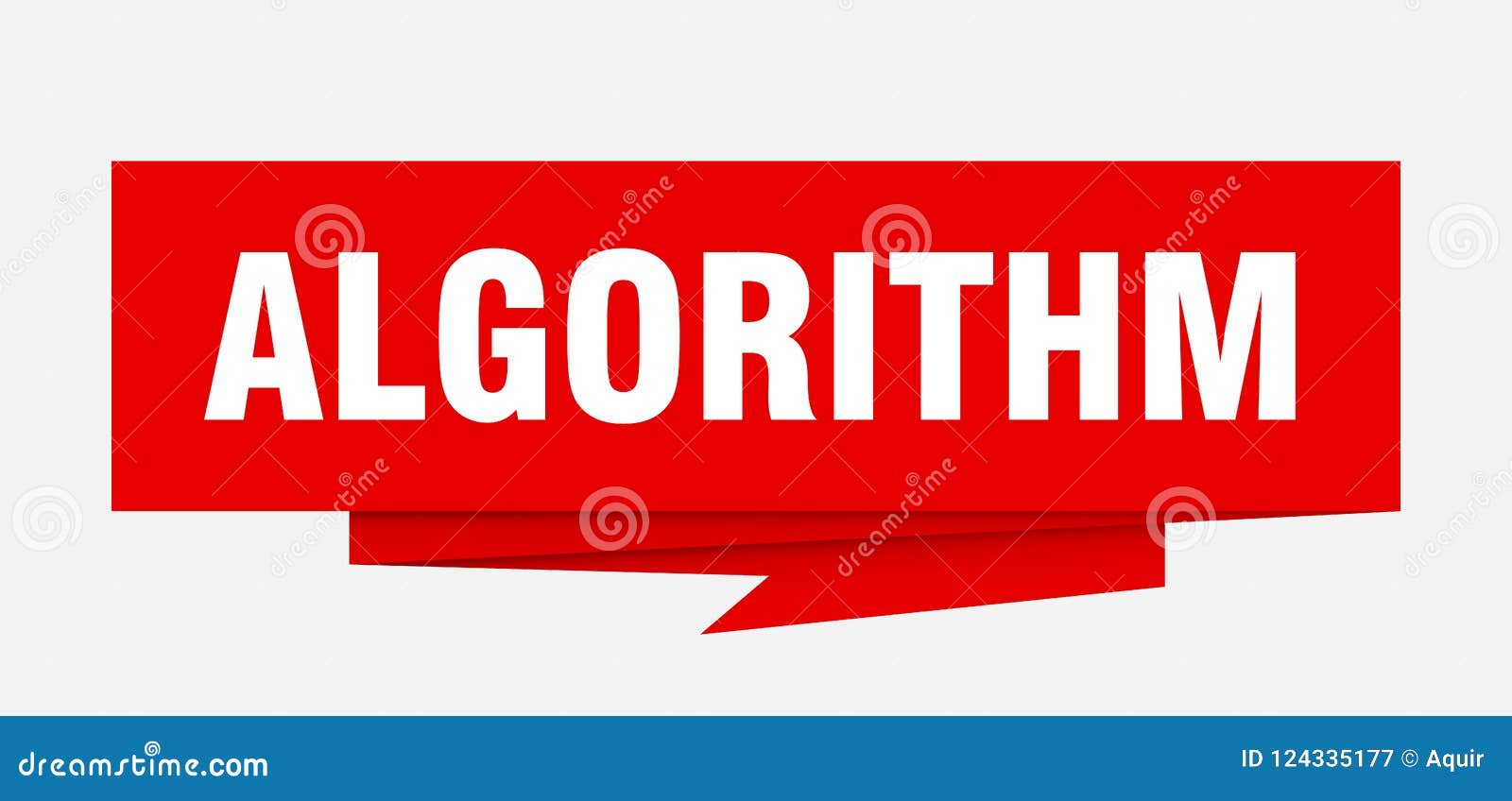 Algorithm stock vector. Illustration of origami, label - 124335177