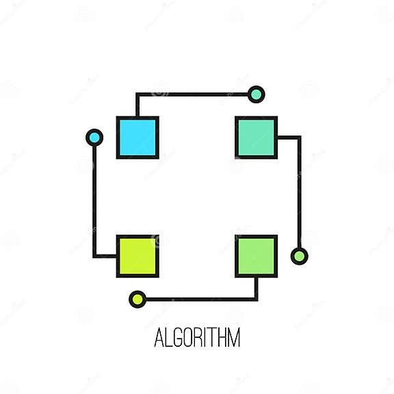Algorithm vector icon. stock vector. Illustration of graphic - 158869017