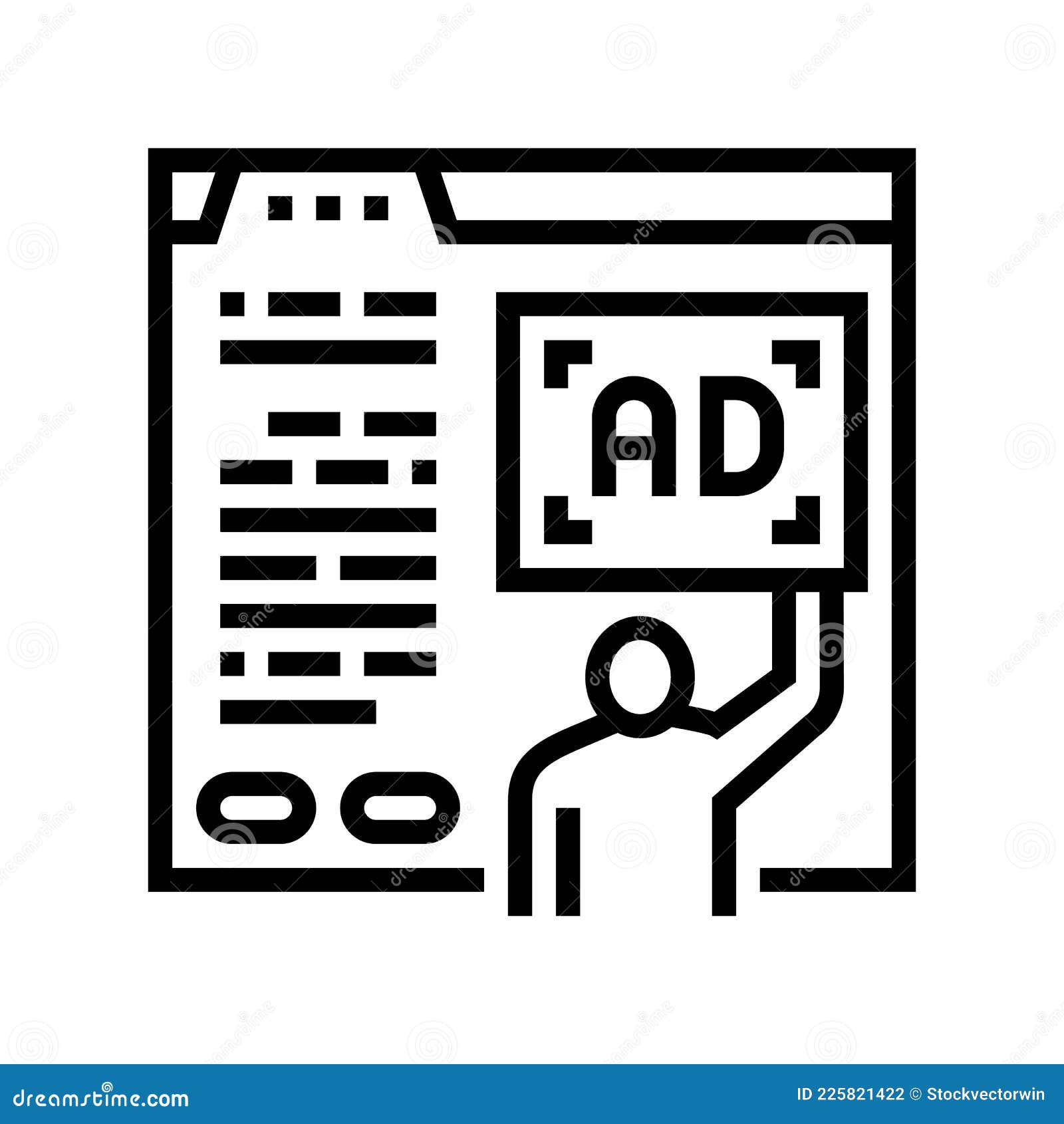Algorithmic Ad Placement Publisher Line Icon Vector Illustration Stock ... Algorithmic Ad Placement Publisher Line Icon Vector Illustration Stock ...