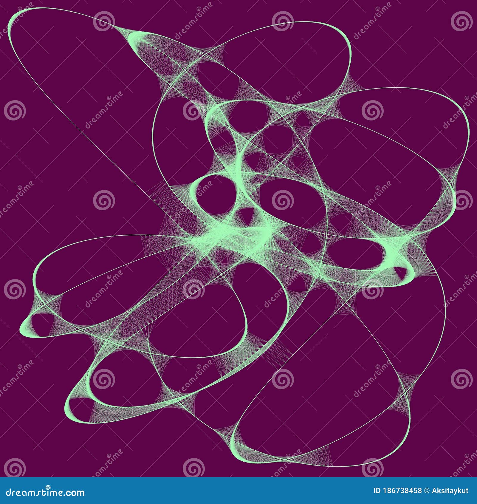 Abstract Curve Colorful Geometric Line Art Sketch Illustration Stock ...