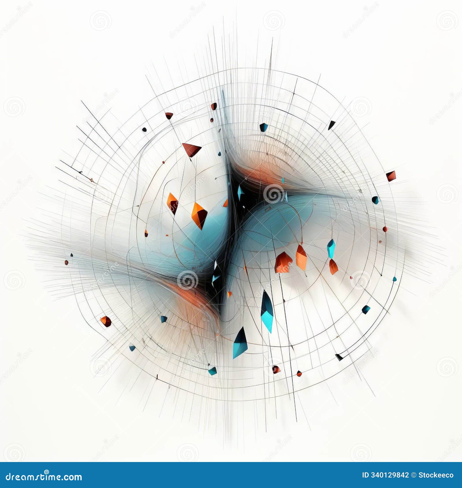 Algorithmic Art Array Isolated on White Background Image Stock ...