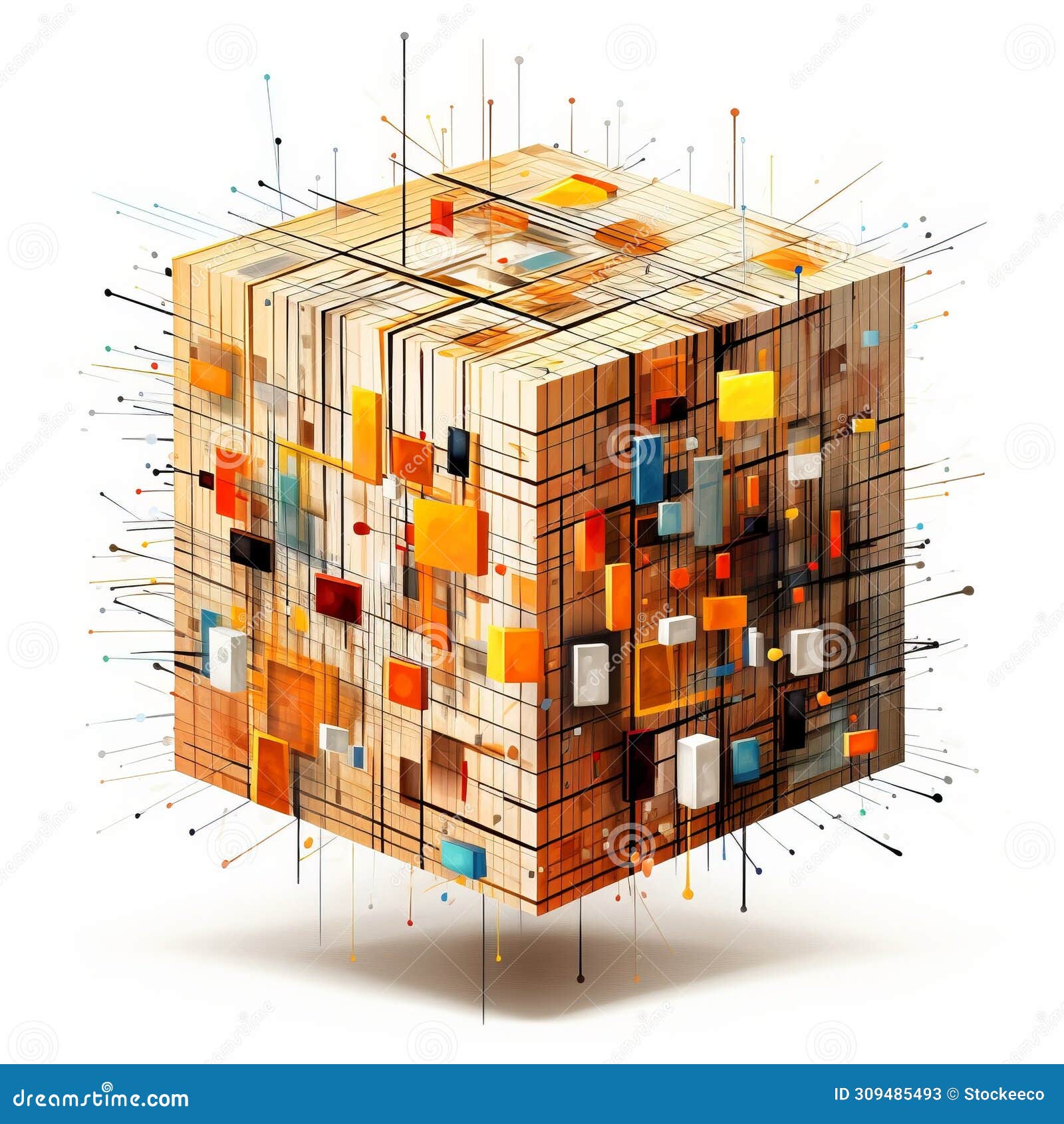 Algorithmic Art Box On White Background Stock Photo | CartoonDealer.com ... Algorithmic Art Box On White Background Stock Photo | CartoonDealer.com ...