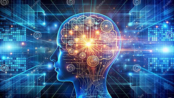 The Algorithmic Mind: Understanding the Language of Learning Generative AI Stock Illustration ...