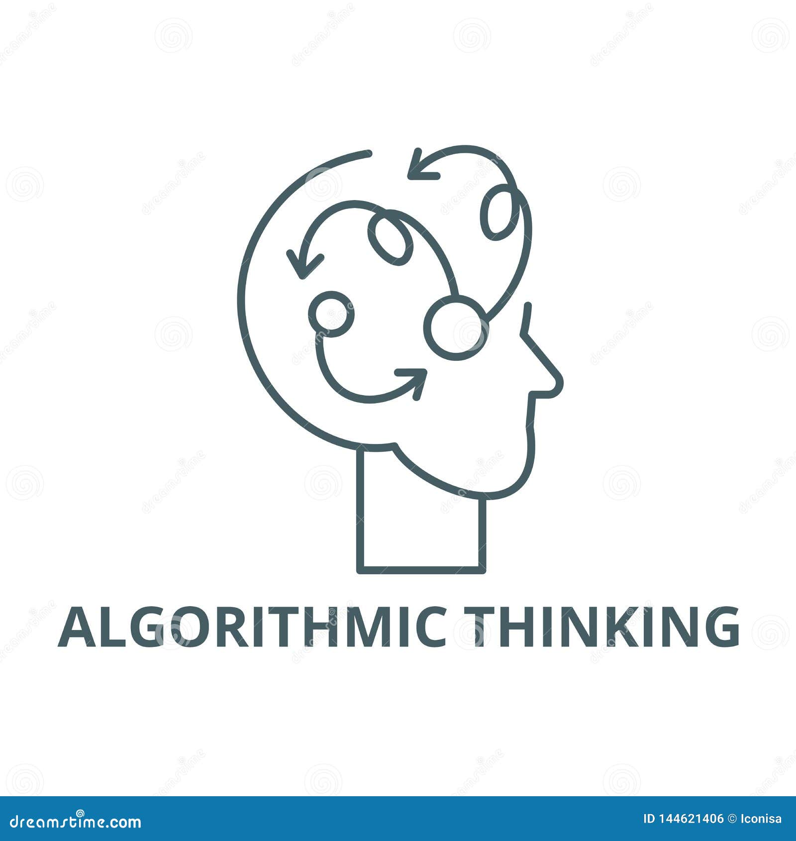 Algorithmic Thinking Line Icon, Vector. Algorithmic Thinking Outline ... Algorithmic Thinking Line Icon, Vector. Algorithmic Thinking Outline ...