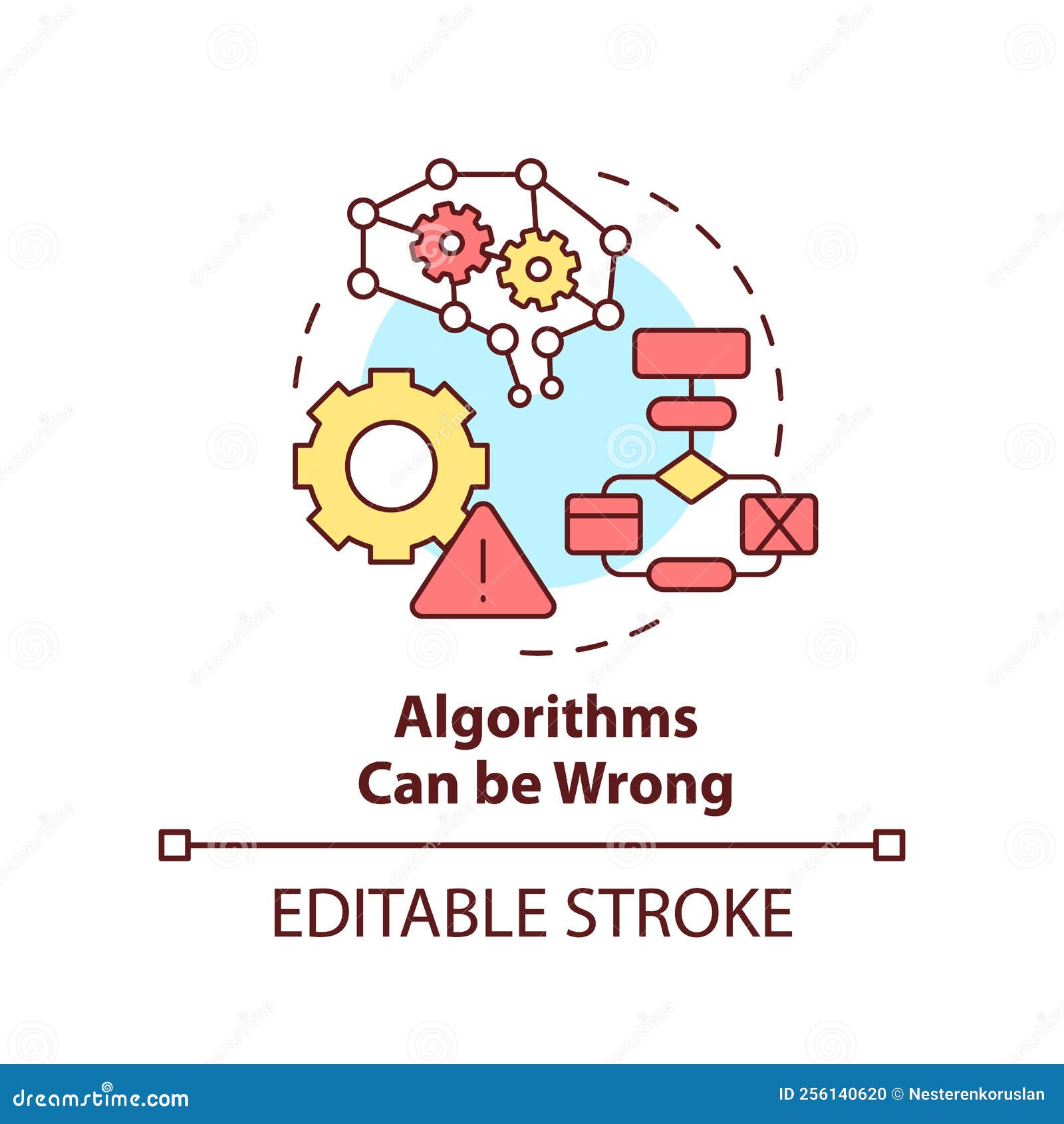 Algorithms Can Be Wrong Concept Icon Stock Vector Illustration Of